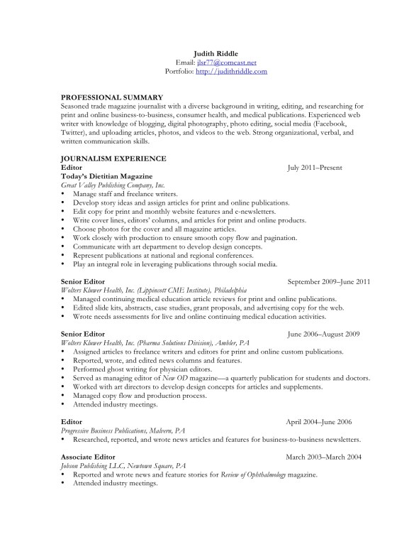 Resume | Judy's Online Portfolio